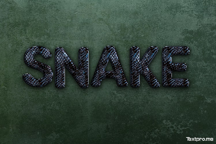 Create metal snake skin text effect online