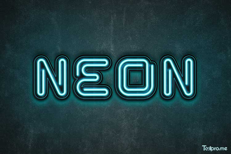 Vibrant 3D Glowing Blue Neon Text Effect